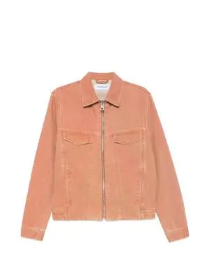 Études Studio Zip-up Slim-fit Denim Jacket - Orange
