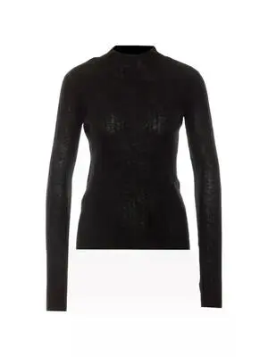 Pinko Ribbed Wool Sweater - Black