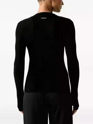 Pinko Ribbed Knit Long-sleeve Sweater