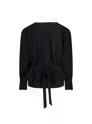 Attico Long Sleeve Shirt With Tie Detail