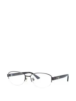 Gucci Logo-plaque Half Rim Glasses
