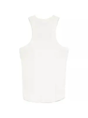 Liviana Conti Ribbed-knit Racerback Top - White