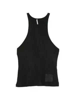 Liviana Conti Ribbed-knit Racerback Top - Black