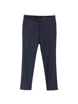 Karl Lagerfeld Belt-loop Pressed-crease Trousers - Blue