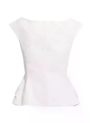 Elie Saab Double-breasted Piqué Blouse