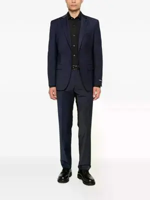 Karl Lagerfeld Single-breasted Buttoned Blazer - Blue