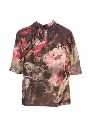 Antonio Marras Floral-print Draped Blouse