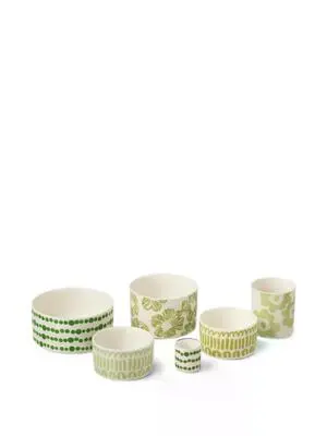 J-LINE Patterned Ceramic Appetizer Set - Neutrals