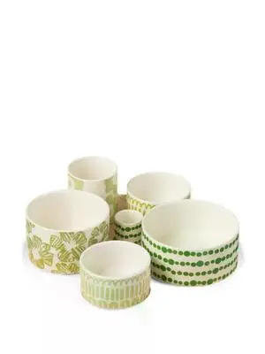 J-LINE Patterned Ceramic Appetizer Set