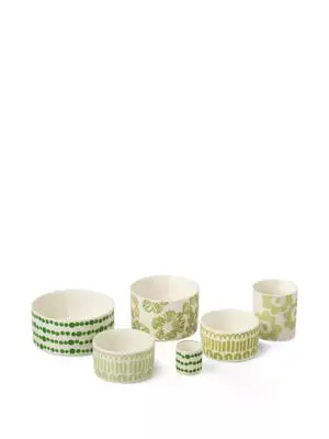 J-LINE Patterned Ceramic Appetizer Set