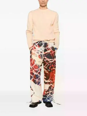 Études Studio Abstract Print Wide-leg Trousers - Red