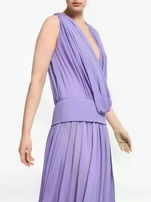 Elie Saab Draped Silk Maxi Dress