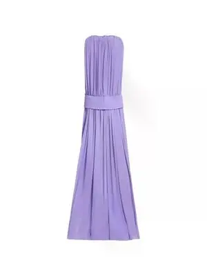 Elie Saab Draped Silk Maxi Dress