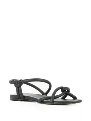 DEL CARLO Neil Knot-detail Slingback Sandals - Black