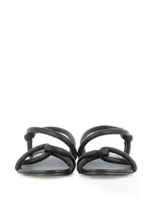 DEL CARLO Knot-detail Slingback Sandals - Black