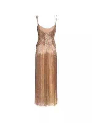 Elie Saab Beaded Fringe Maxi Dress