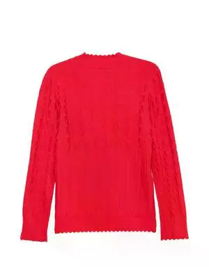 Moschino Scalloped-edge Sweater - Red