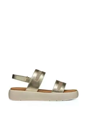 Geox Camalei Glitter-detail Touch-strap Sandals - Gold