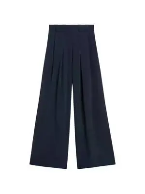 Momoni Aspen Pleated Palazzo Pants - Blue