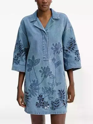 Munthe Bellar Embroidered Cut-out Mini Dress