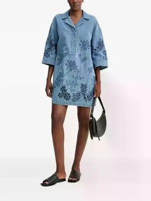 Munthe Bellar Embroidered Cut-out Mini Dress