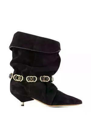 Isabel Marant Étoile Edrik Ring-embellished Ankle Boots - Black