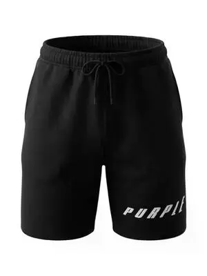 PURPLE BRAND Logo-embellished Drawstring Shorts - Black