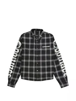 GODMADE Broken Script Checked Flannel Shirt