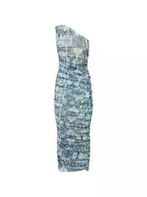 La DoubleJ One-shoulder Bandage Dress - Blue