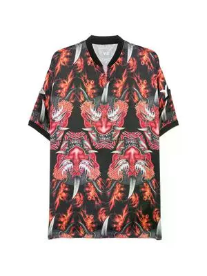 Y3 Graphic-print Short-sleeve Top - Black