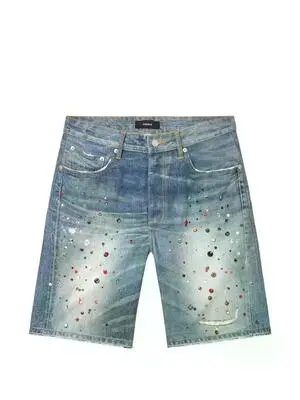 Purple Brand Frayed Bottoms For Men