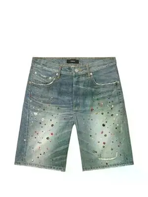 PURPLE BRAND Jewel-embellished Denim Shorts - Blue