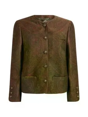 Etro Wool-blend Jacquard Jacket With Paisley Motif