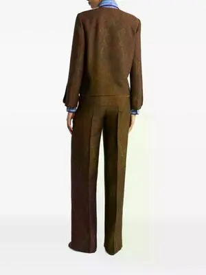 Etro Wool-blend Jacquard Jacket With Paisley Motif