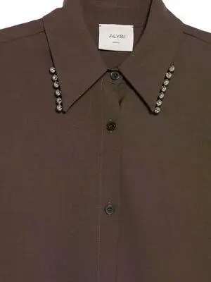 ALYSI Embellished-collar Shirt