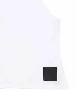 Liviana Conti Ribbed Logo-patch Top