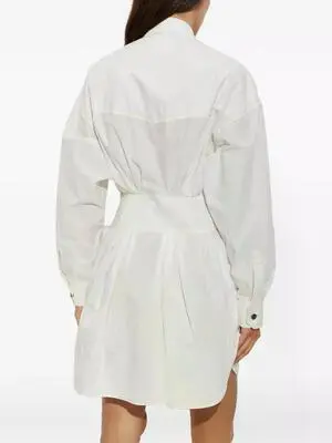Versace Contrast-stitch Shirt Mini Dress