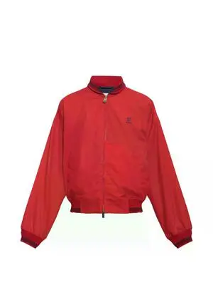 Versace Zip-up Bomber Jacket With Greca Trim