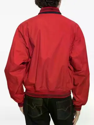 Versace Zip-up Bomber Jacket With Greca Trim