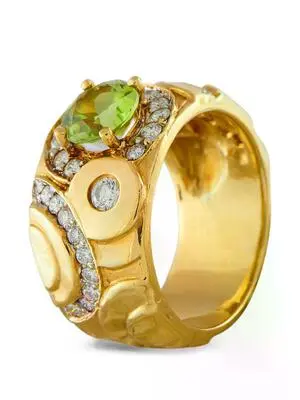 SEIDENGANG 18k Yellow Peridot And Diamond Ring