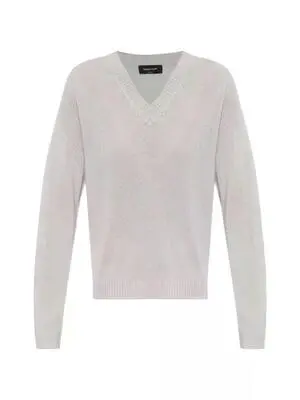 Fabiana Filippi V-neck Sequin Embellished Sweater - Purple