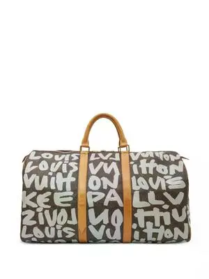 LOUIS VUITTON Stephen Sprouse Graffiti Keepall Tote Bag - Brown