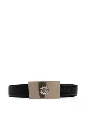 Versace Medusa Plaque Reversible Belt - Black