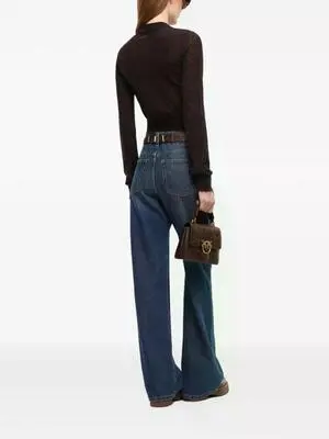 Pinko Button-down Polo Cardigan - Brown