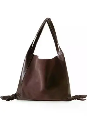 Hereu Calf Suede-panelled Calf Leather Shoulder Bag - Brown
