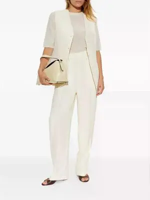 Fabiana Filippi Sequin-embellished Short-sleeve Knit T-shirt - Neutrals