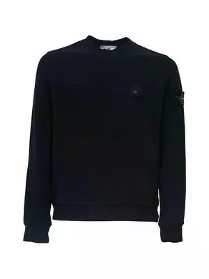 Stone Island Logo-patch Pocket Sweatshirt - Blue