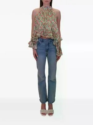 Azeeza Plath Ruffled-hem Blouse