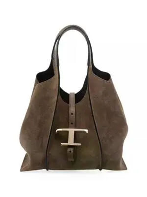 TOD'S Mini T Timeless Suede Tote Bag