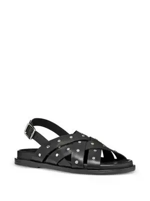 Geox Adelash Crossover-strap Sandals With Stud Embellishment